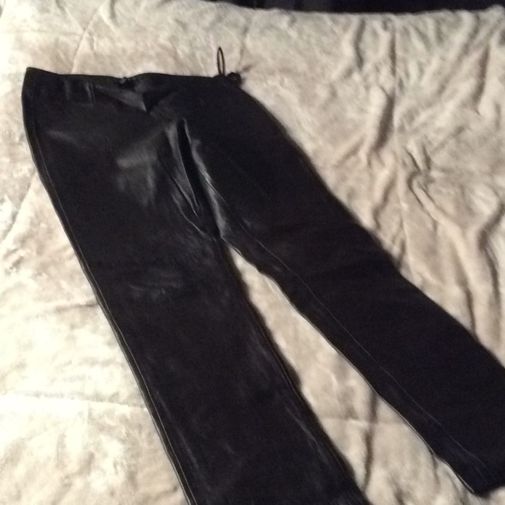 Moda International Black Leather Pants - Gem